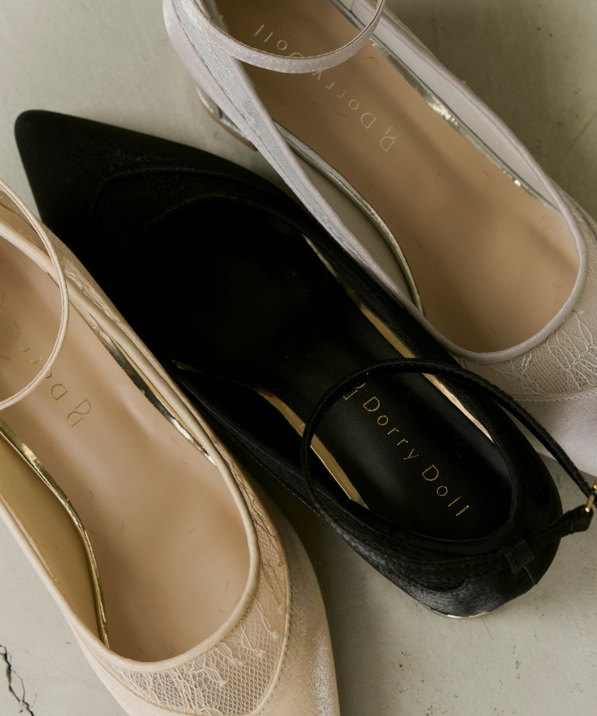 sheer lace chunky heel pumps(25305-4) – ALTIERA
